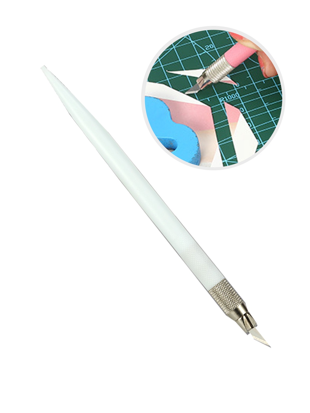 A Set White Engraving Pencil Knife Free 6 Blades, Hand-Engraved ...
