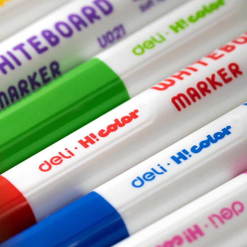 Deli Marker Pen Whiteboard Marker Multiple Colors 8 Colors in One Set ...