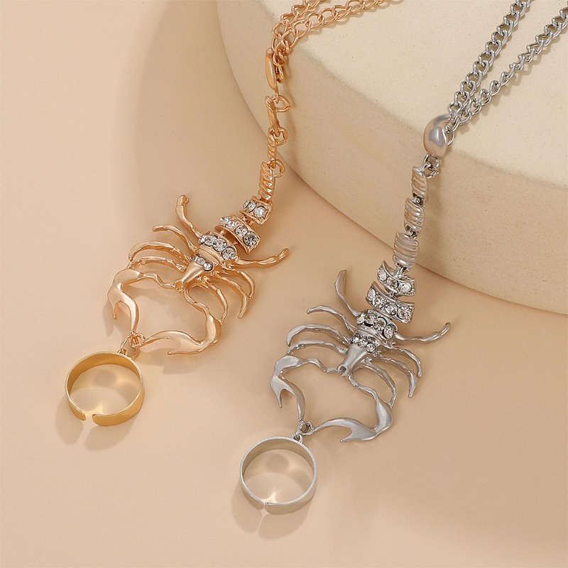 European and American cross-border retro trendy bracelet ring, metal ...