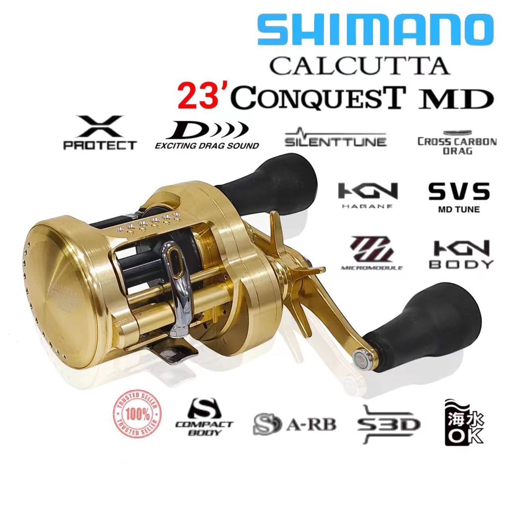 SHIMANO 2023' CALCUTTA CONQUEST MD BAITCASTING(BC) FISHING REEL ...