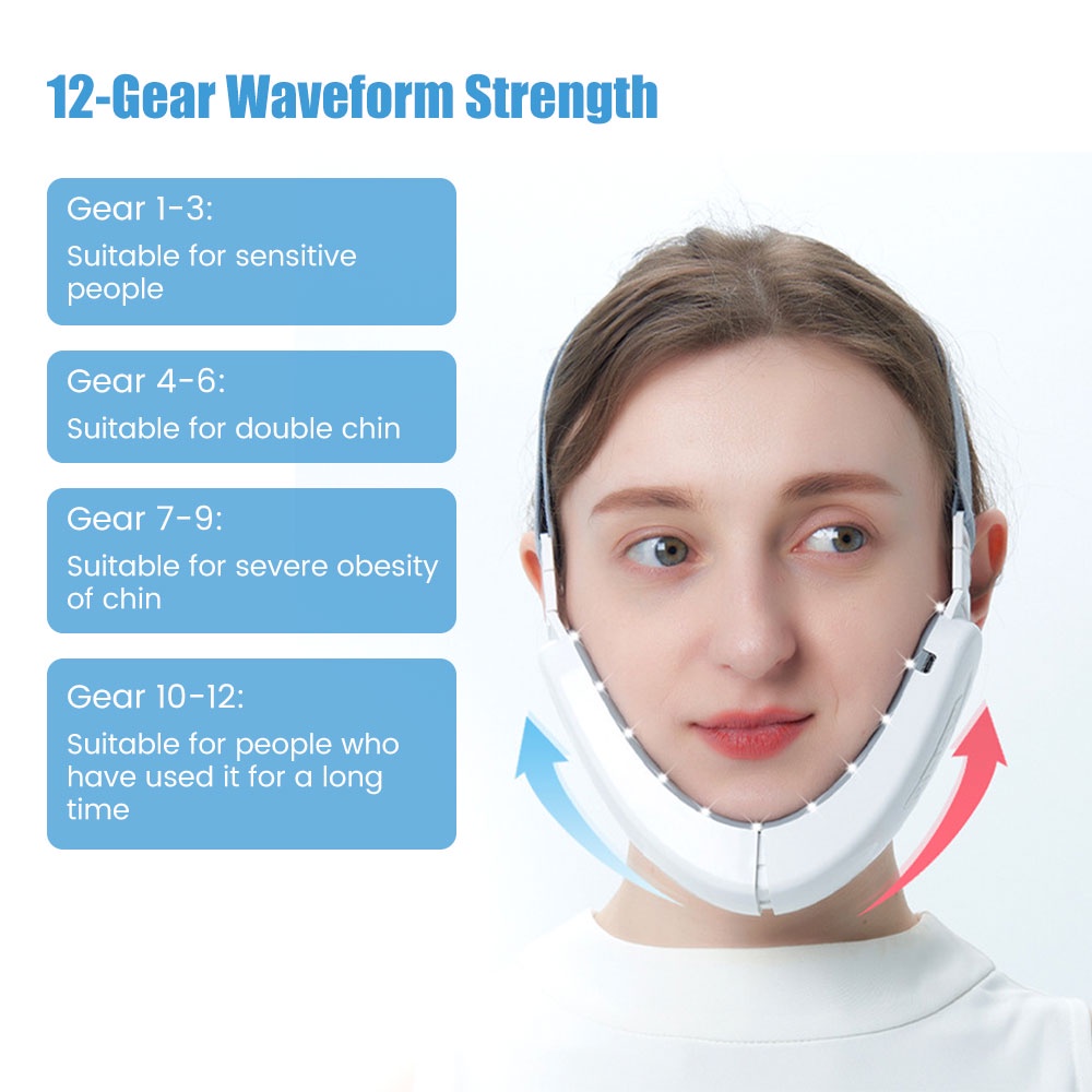 Thin face artifact V-shaped face slimming instrument EMS micro current ...