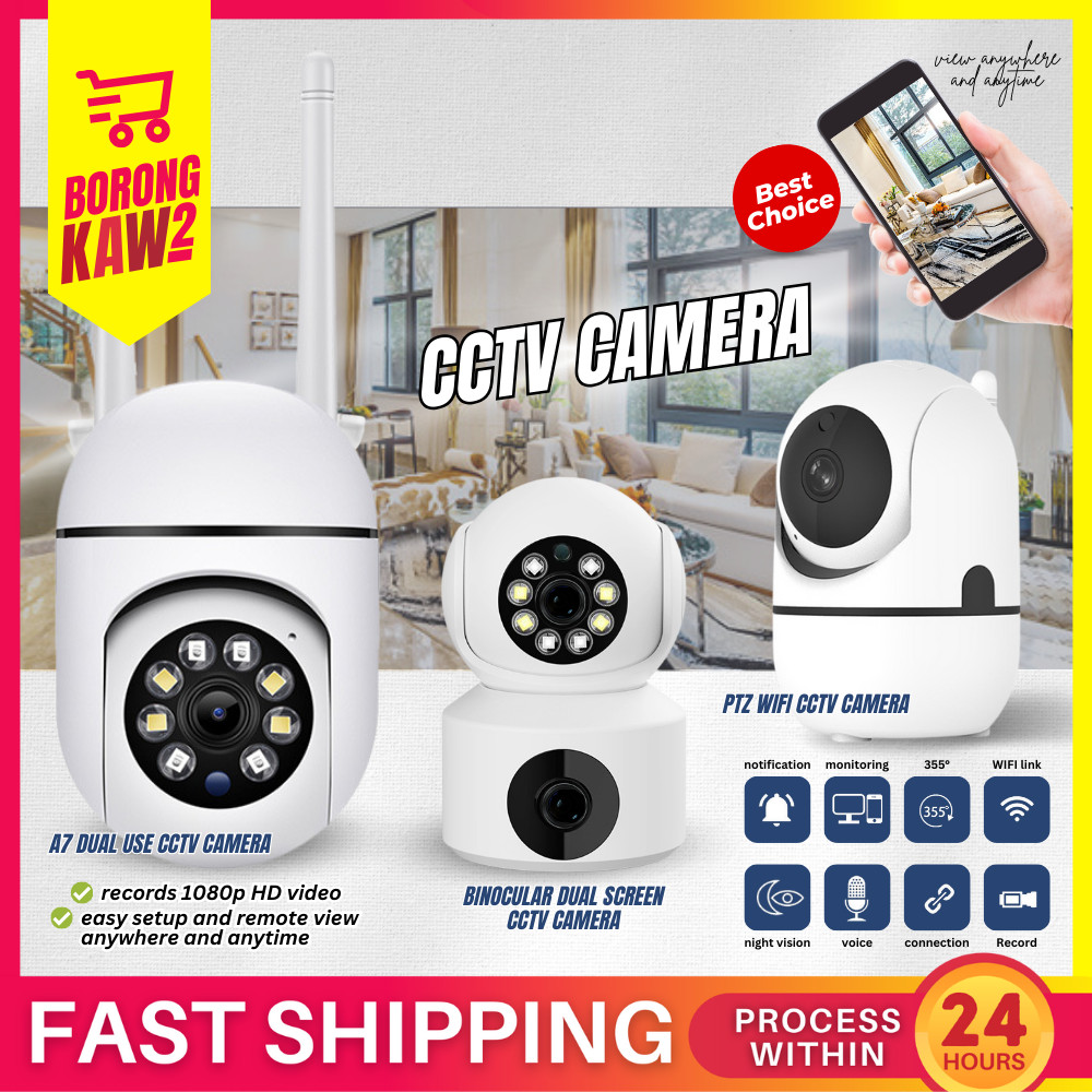 1080p Dual Lens Wifi CCTV Camera Indoor Cloud Storage Camera With ...
