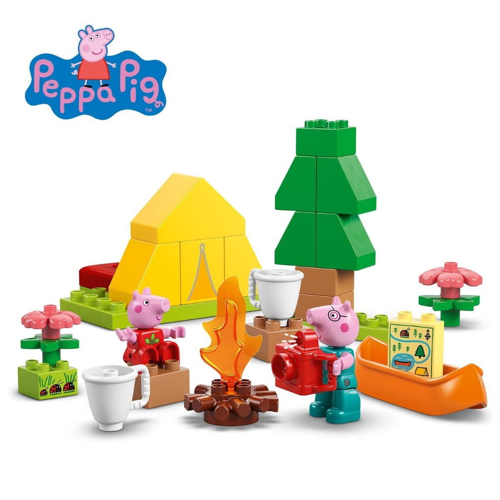 LEGO 10452 DUPLO Peppa Pig Camping Trip Building Toy Set (32 Pieces ...