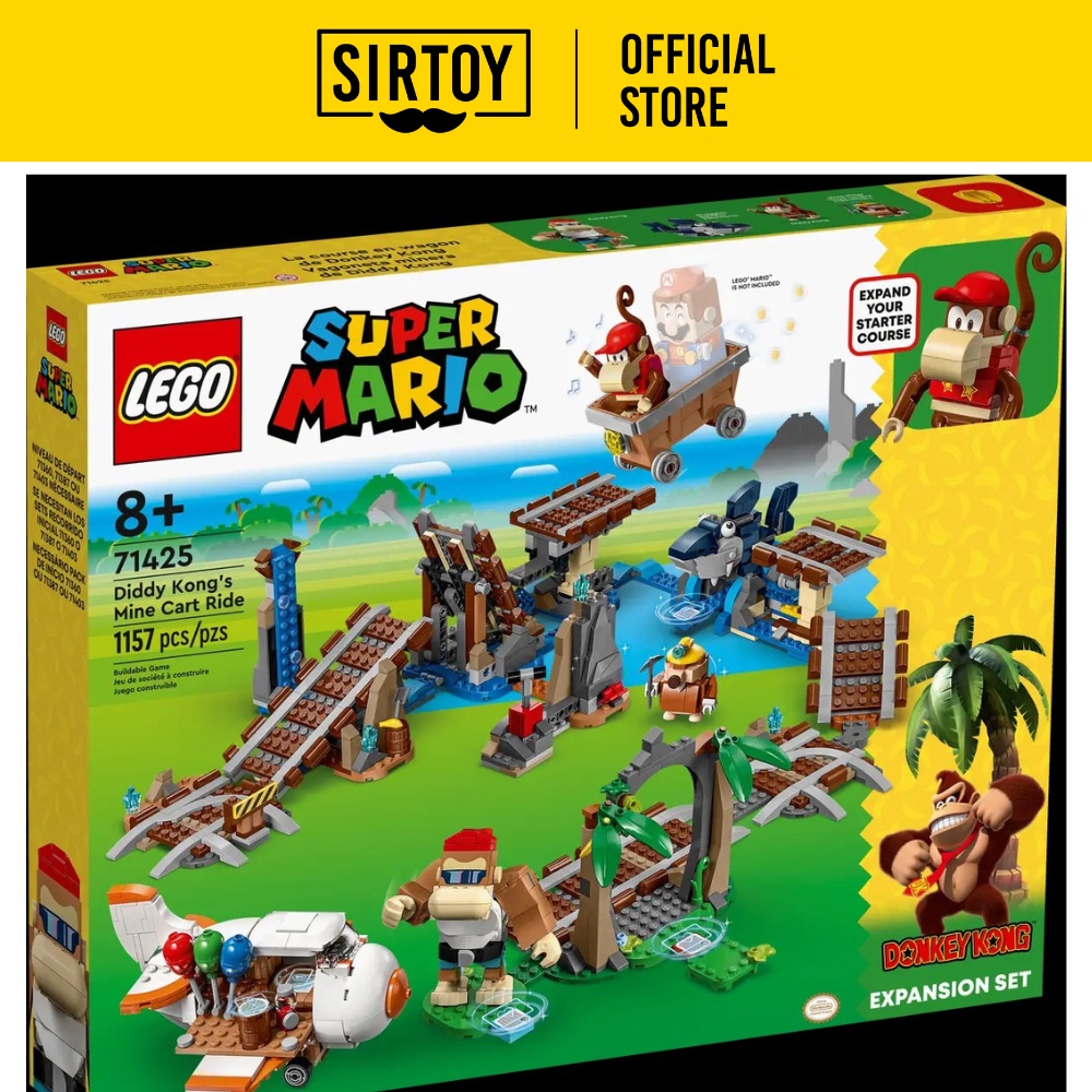 LEGO Super Mario 71425 Diddy Kong's Mine Cart Ride Expansion Set (1157 ...