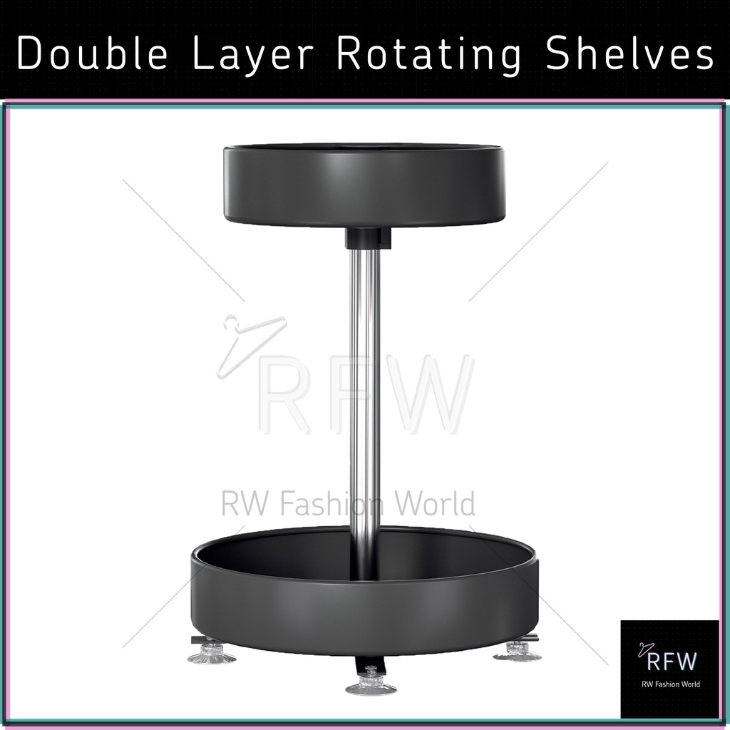 Double Layer Rotating Shelves Rak Berpusing Dua Lapisan | Shopee Malaysia