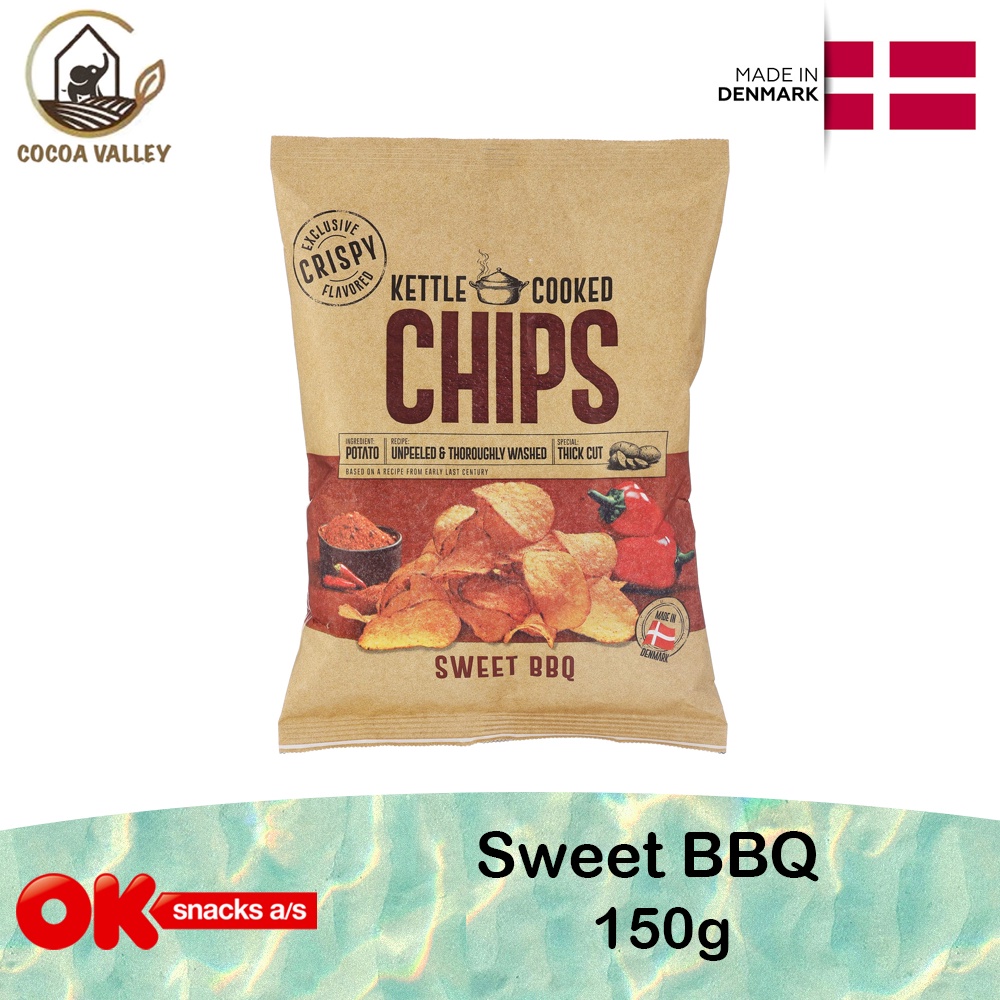 Kettle Cooked Chips Sweet BBQ 150g (Made in Denmark)(BB:08/24) | Shopee ...