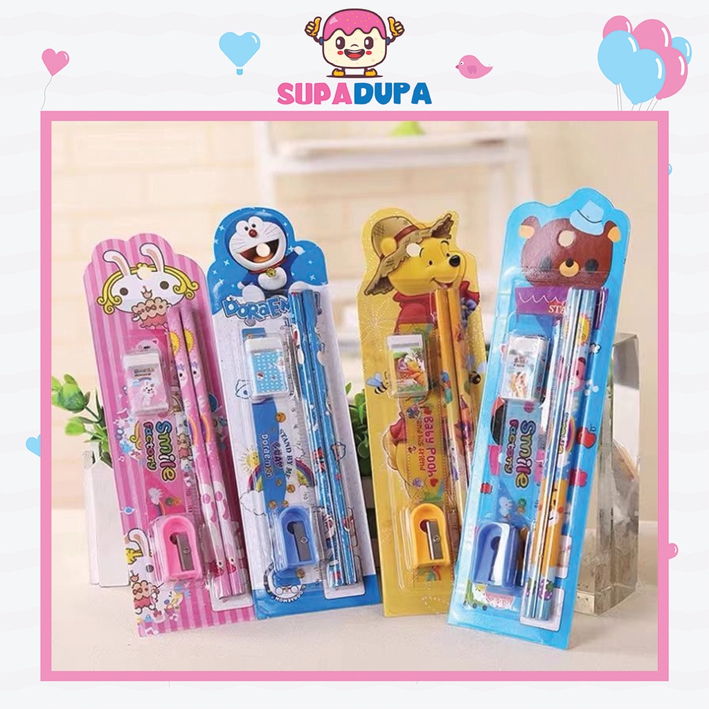 Children 5in1 Stationery Gift Set Kids Cute Cartoon Stationery Set ...