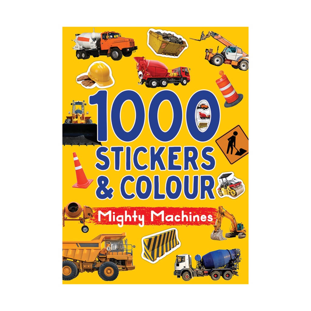 Mighty Machines 1000 Stickers & Colouring Book For Kids With Over 1000 ...