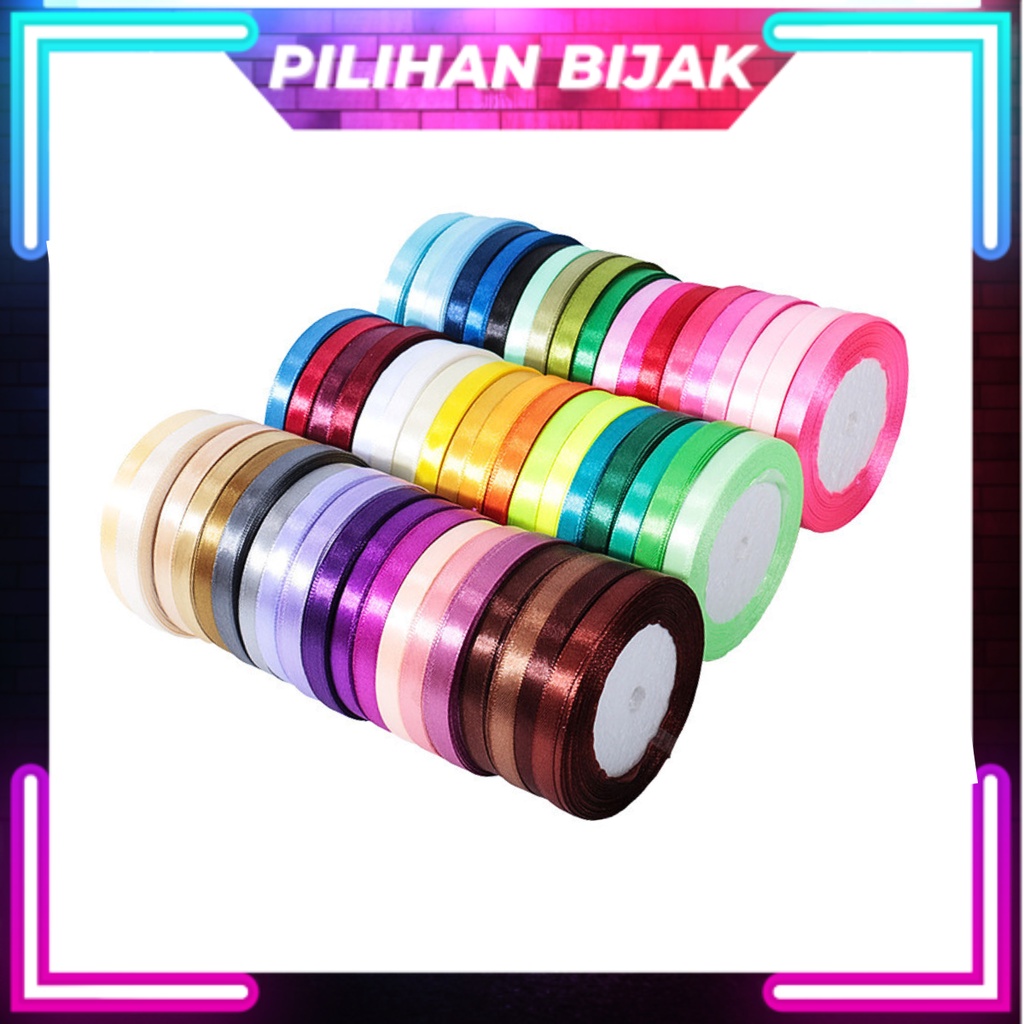 13Yard Roll 0.635cm 1/4' Satin Ribbon Reben Ribon Hadiah Ribbon Hand ...