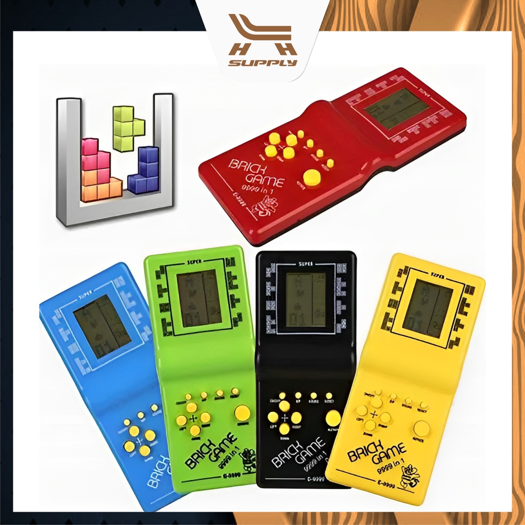 LH Brick Game / Tetris 9999 In 1 Puzzle Game Arcade Game Handheld ...