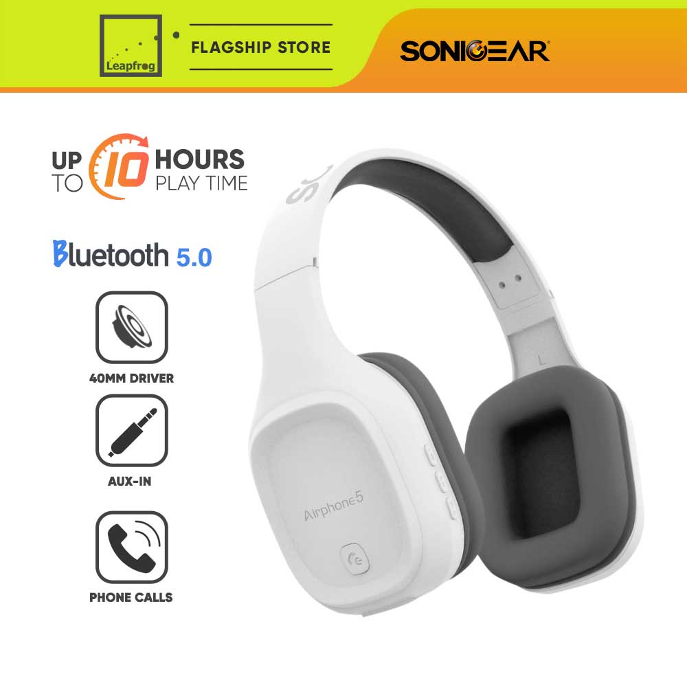SonicGear Airphone 5 Bluetooth Headphone with Mic | High Clarity and ...