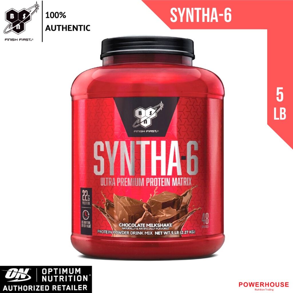 BSN Syntha-6 Ultra-Premium Protein Powder, 5 lbs [Syntha 6,Whey, Post ...