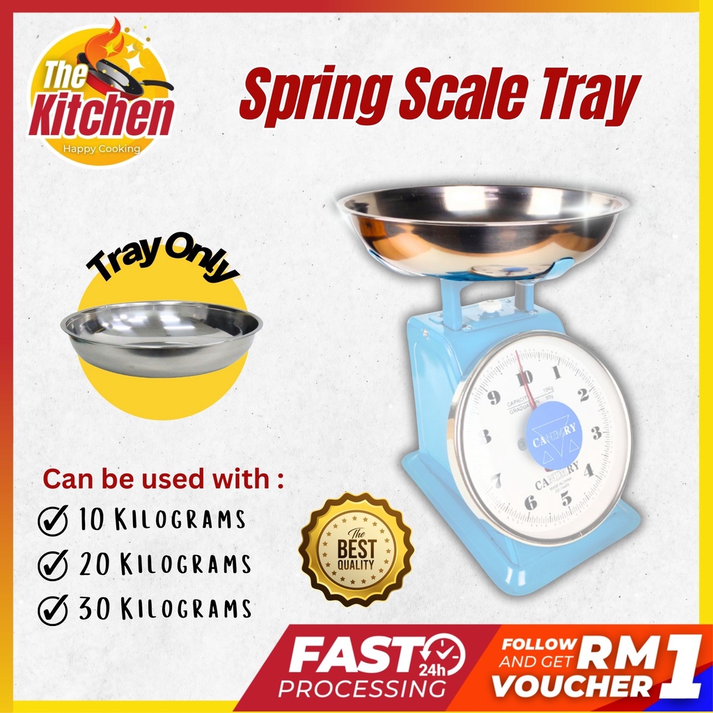Spring Scale Replacement Stainless Steel Tray Only for 10KG 20KG 30Kg ...