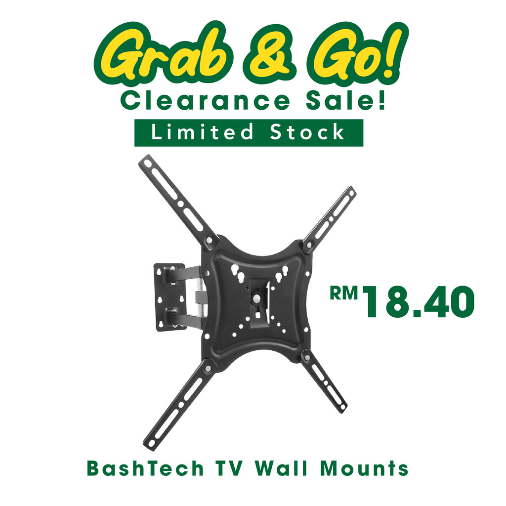 [🔥HOT SALE🔥]BASHTECH TV Wall Mount Bracket Wall Stand Adjustable Mount Arm Fit for Plasma Flat ...