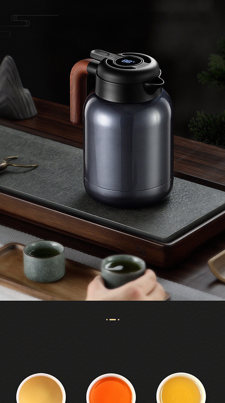 High Quality 316 Stainless Steel Thermos Bottle Intelligent Temperature Display Water Jug with ...