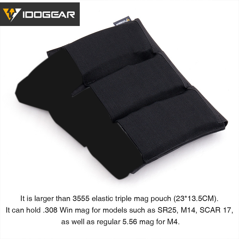 IDOGEAR Tactic Mag Pouch Triple Mag Carrier for 308 556 Mag MOLLE ...