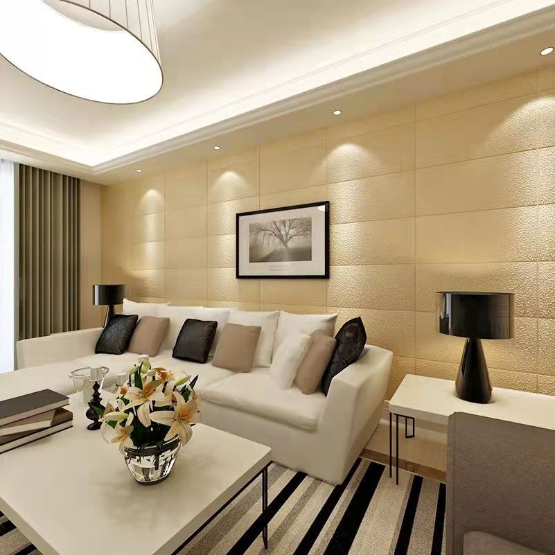 Wall Paper Dinding Design Adhesive 3d Foam Wallpaper Wall Decor Sticker ...