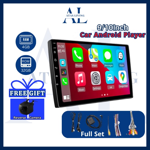 🔷ATAS🔷 Newest Car Android Player 9 10 inch (4GB RAM+32GB ROM) Quad Core ...