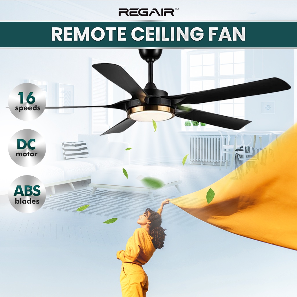 Regair 56" Vito 56 Ceiling Fan 9 Aluminum Blades With Remote Control ...