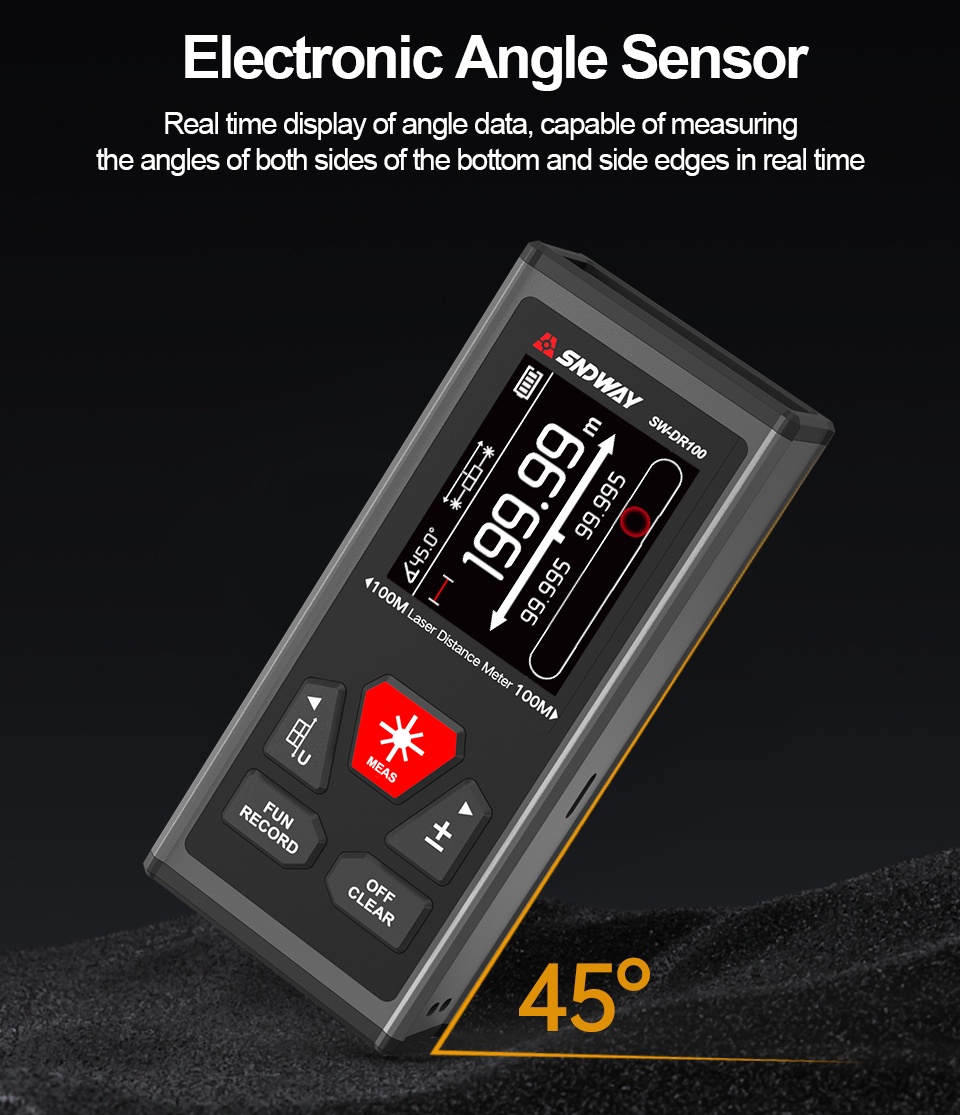 SNDWAY Dual Laser Distance Meter Bidirectional Measurement Electronic ...