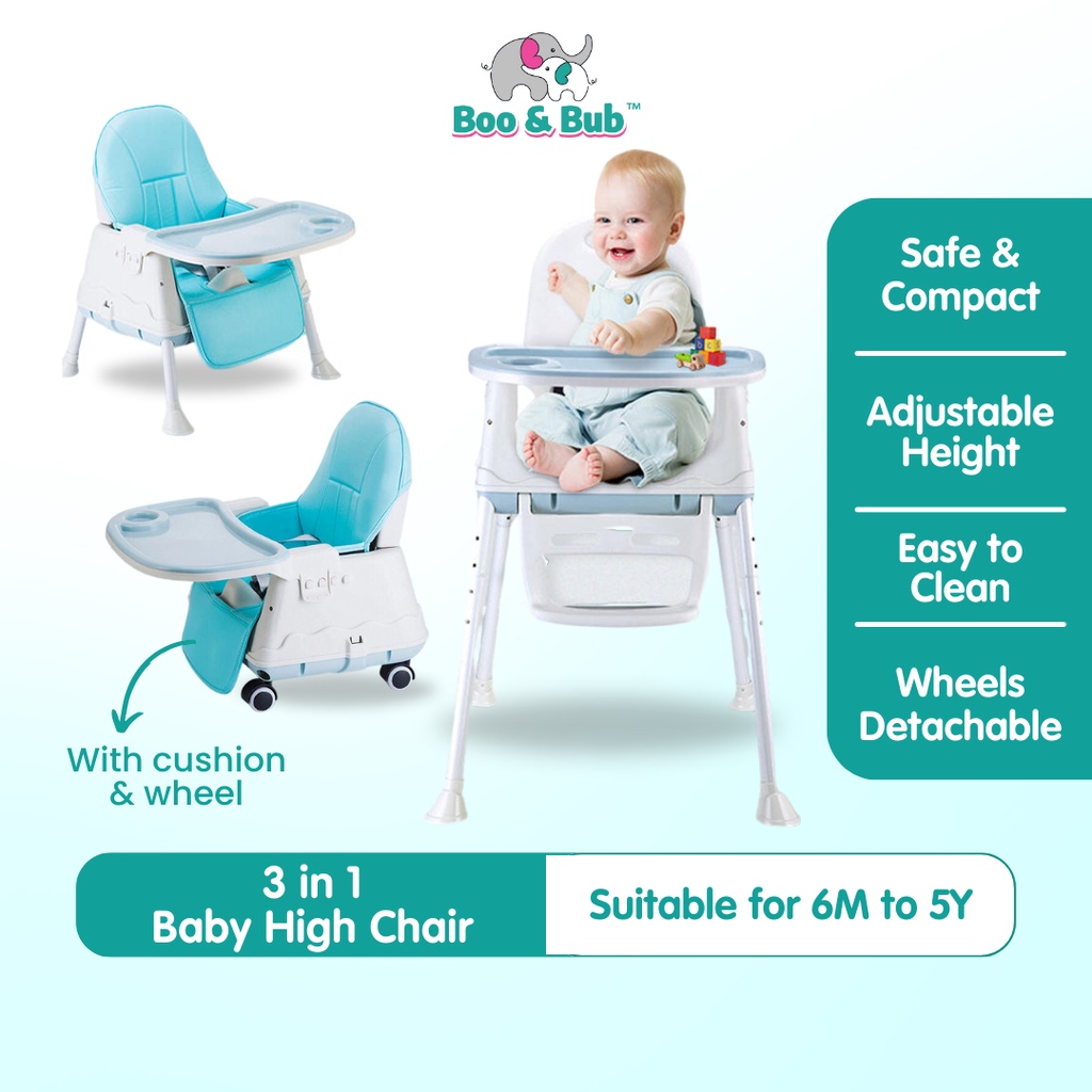 Boo&Bub Baby Dining High Chair | Adjustable height Multifunctional ...