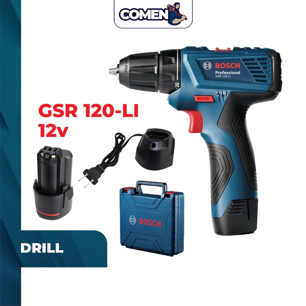 BOSCH GSR 120LI S/DRIVER GEN2 (SOLO) + JIANGTONG BATTERY & CHARGER ...