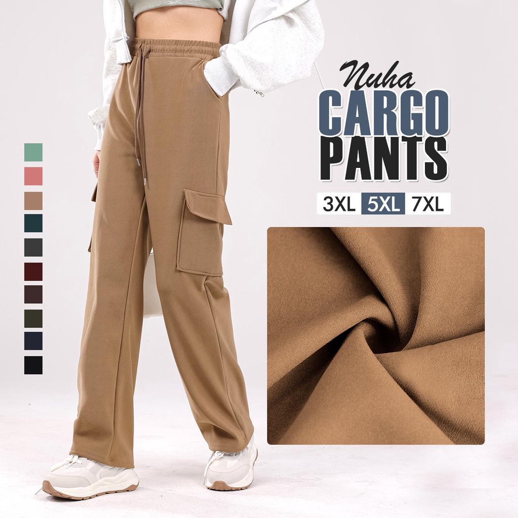 baju raya 2025 cargo pants women long pants women drawstring casual ...