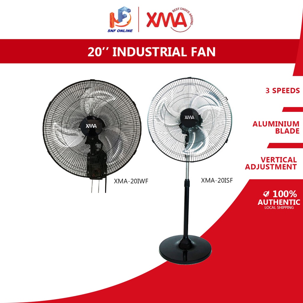 XMA 20’’ Industrial Stand Fan XMA-20ISF / Wall Fan XMA-20IWF | Shopee ...
