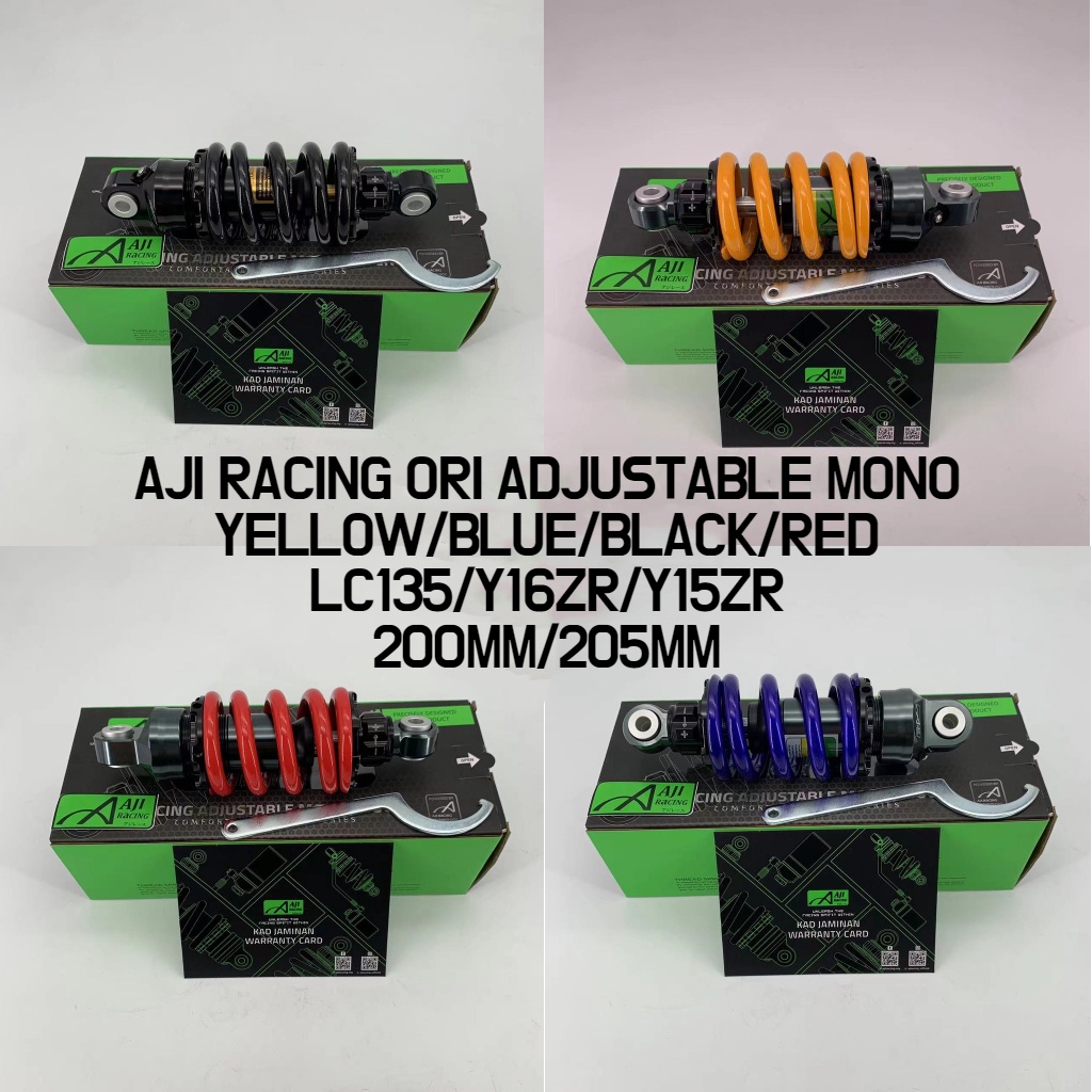 AJI ORI ADJ MONO 200MM / 205MM LC135 Y15ZR Y16ZR AJI RACING MONOSHOCK ABSORBER STANDARD ...