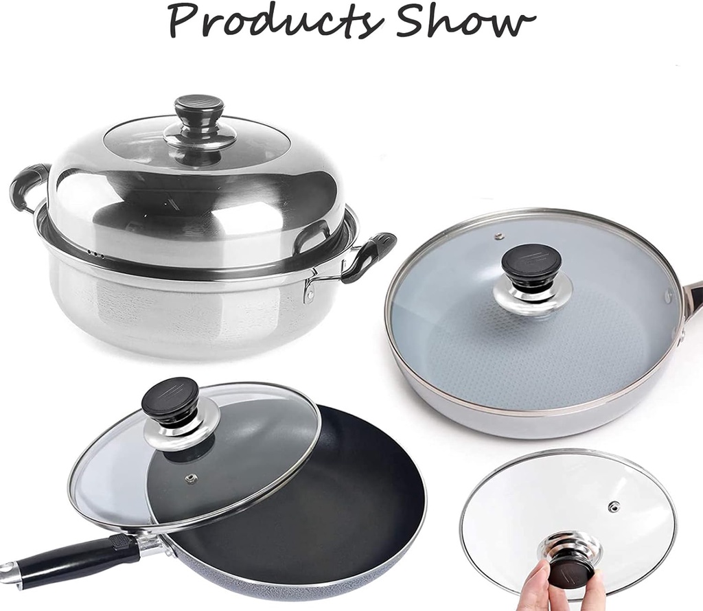 1 Pcs Round Design Stainless Steel Handle Universal Pot Lid Handle ...