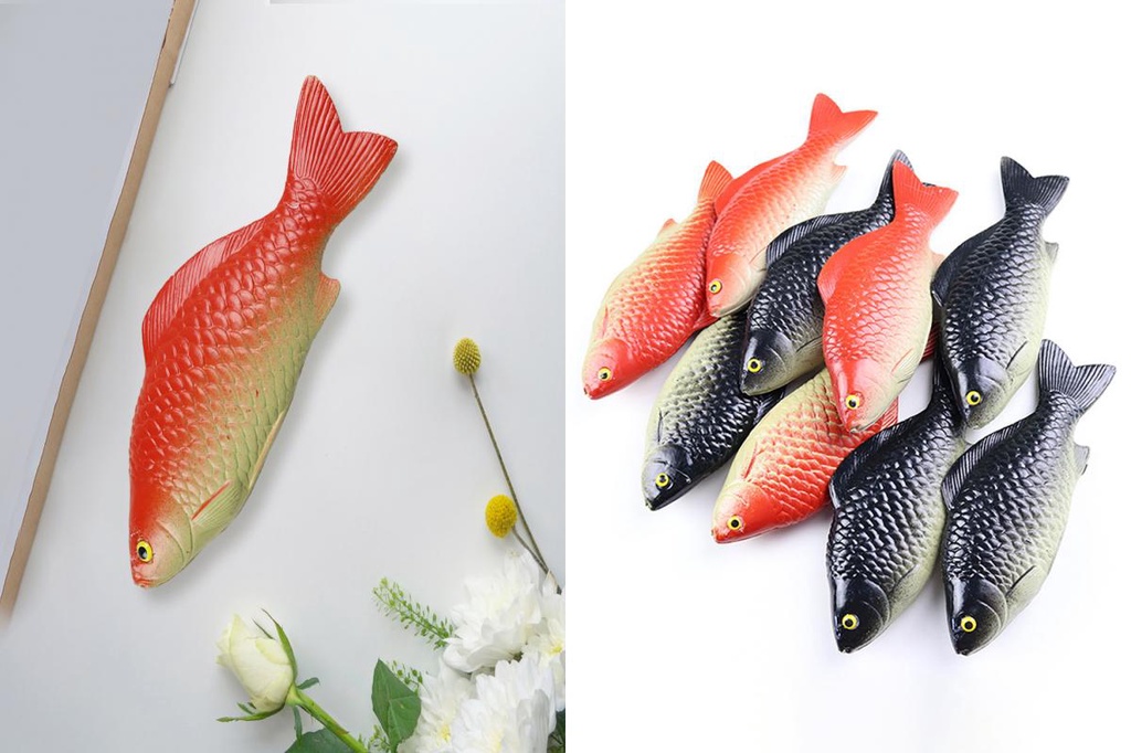 Lingoer| Educational Fish Model Odorless Fish Toy Realistic Black White ...