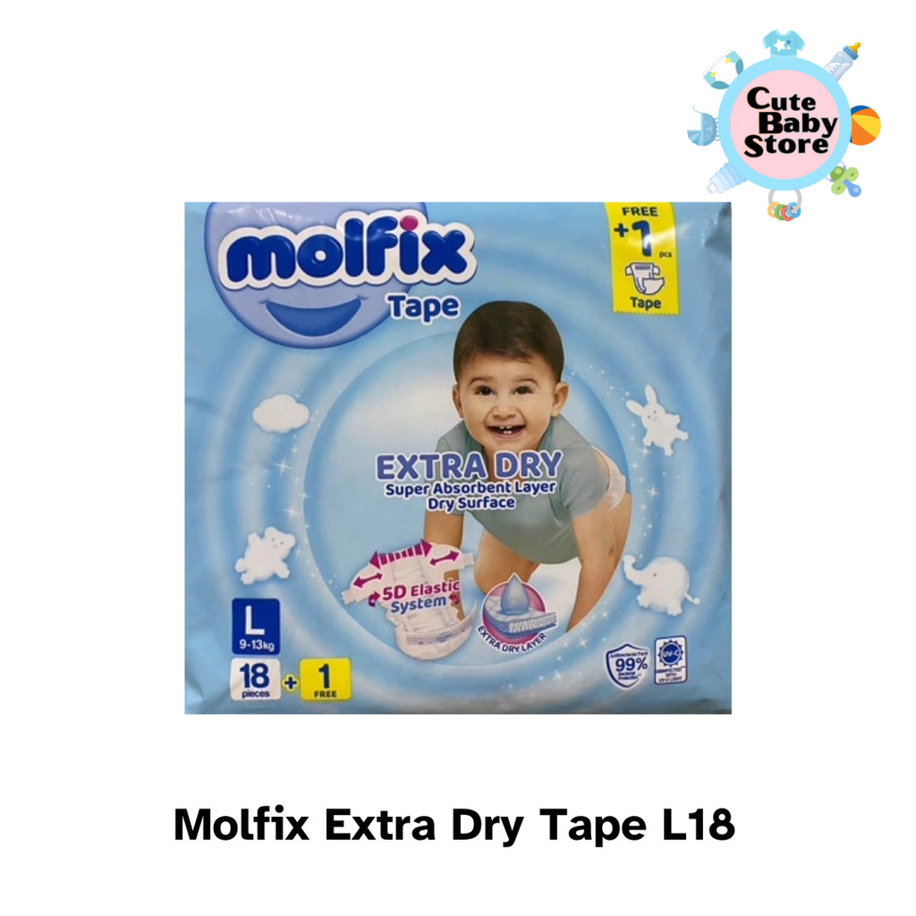 Molfix Extra Dry Tape Regular Pack (L18) [1 Pack] | Shopee Malaysia