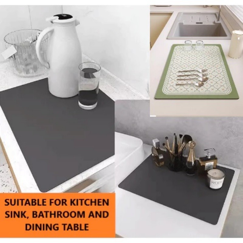 Fast Dry Kitchen Countertop Mat Table Mat Sink Mat Sink Absorbent Mat ...