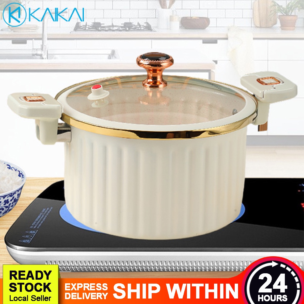 🔥 RAPID HEAT 🔥 10L Enamel Micro Pressure Cooker Multifunction Meat ...