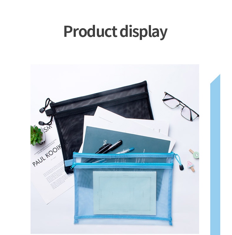 Angel Mark 1PC Storage Bag Zipper A4 A5 A6 Portable Zipper File Bag ...