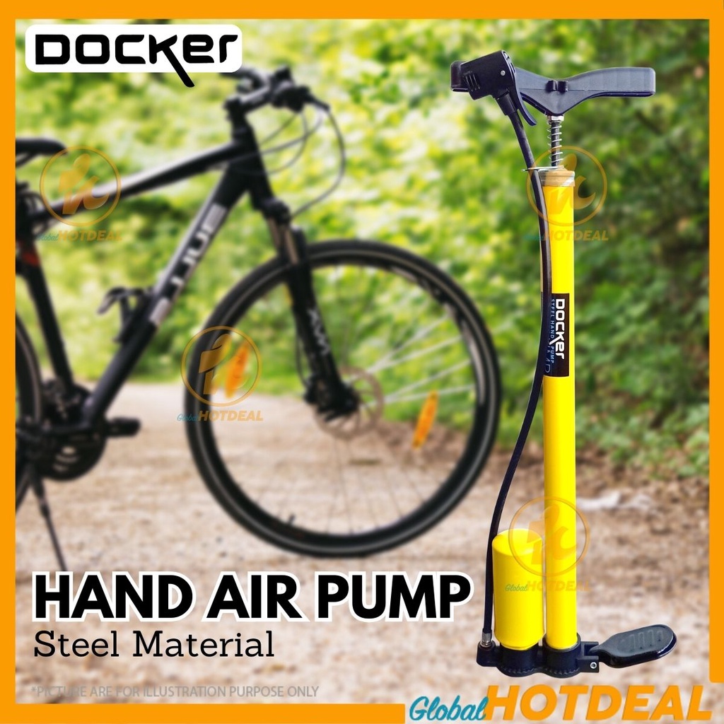 DOCKER Air Hand Pump Steel Material High Pressure Pam Angin Pam Angin ...