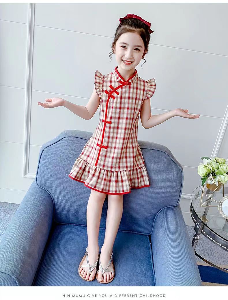2-14Years Kids Girls Qipao Dress Chinese Traditional Costume Clothes ...