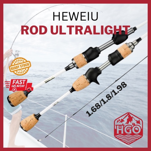 HEWEIU Ultralight UL Rod Pancing 178g panjang 1.68m/1.8m/1.98m Batang ...