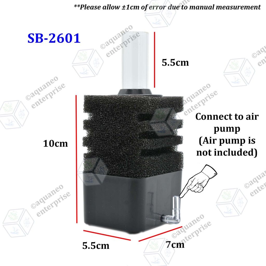 Sobo Aquarium Sponge Filter With Bio Media SB-2601 SB-2602 | aquarium ...