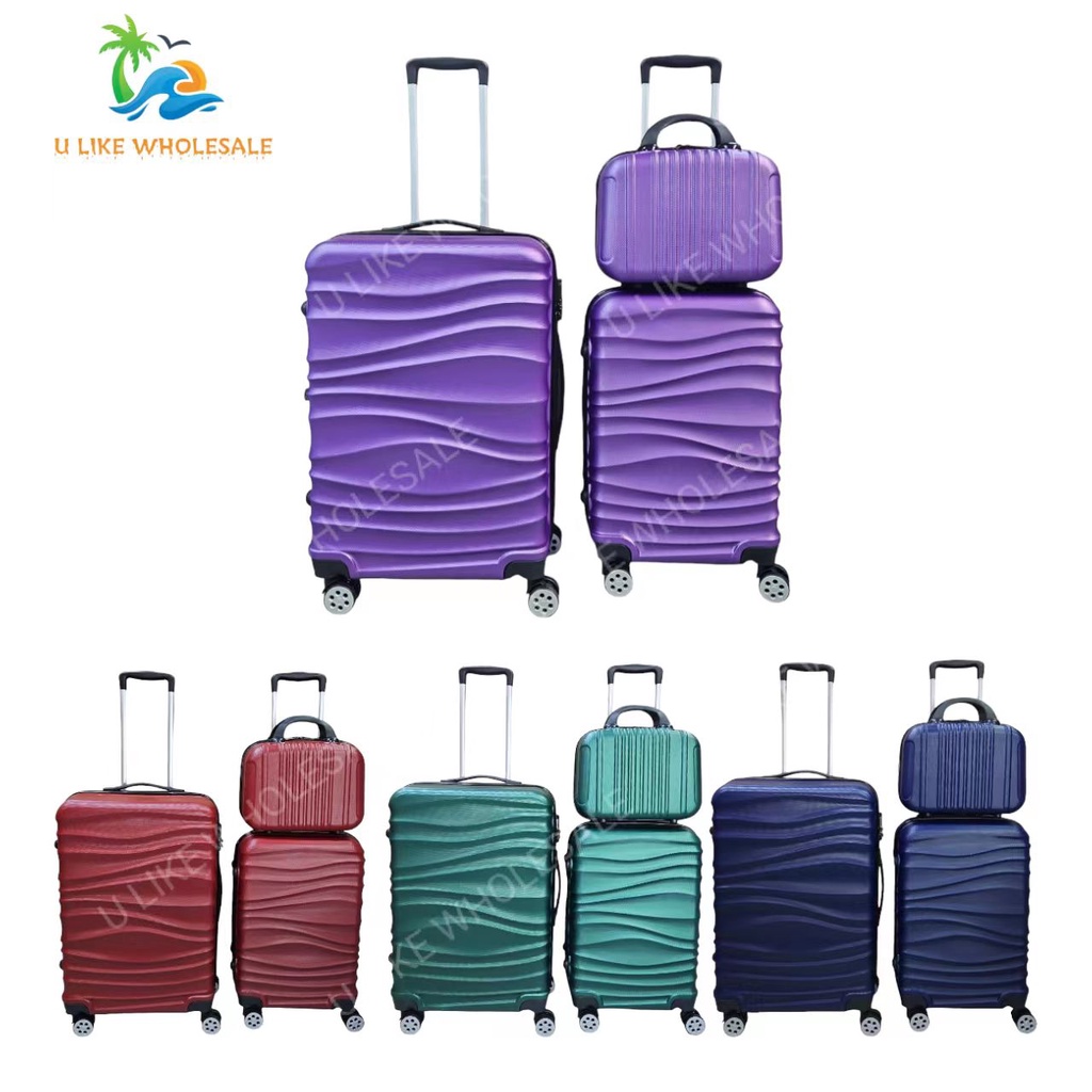 Wave ABS quality travel luggage 3in1 or 2in1 24inch 20inch 12inch beg ...