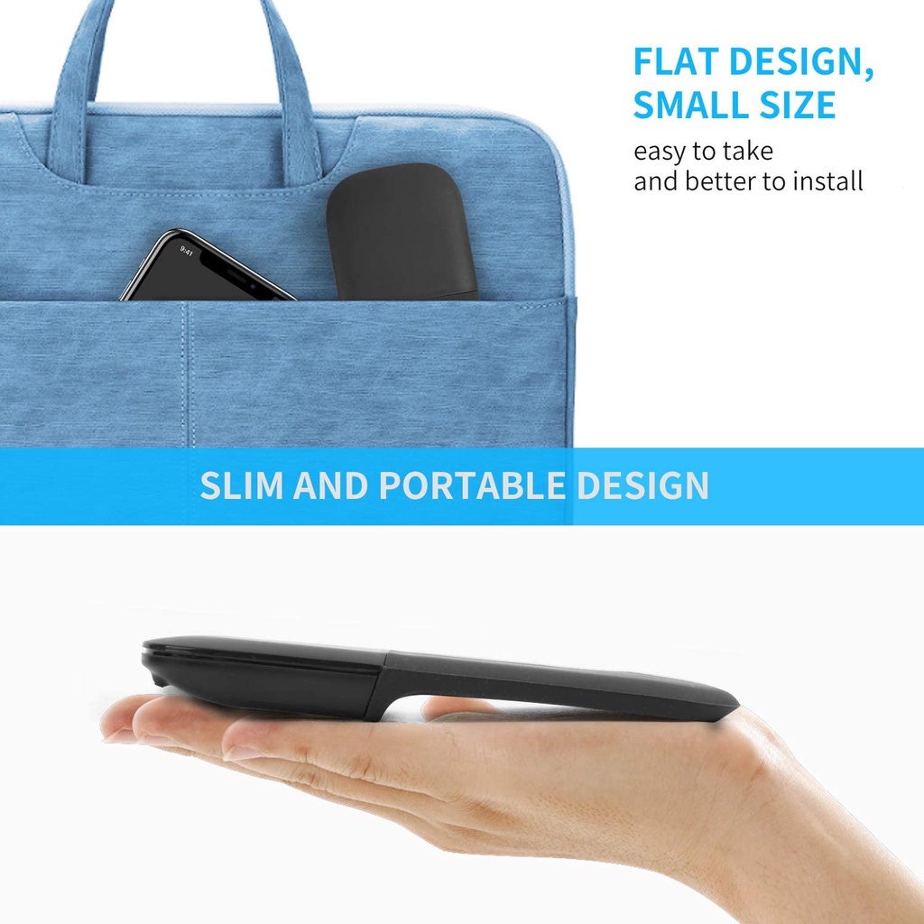 Foldable Bluetooth 4.0 Arc Mouse For Microsoft Surface Pro Portable ...