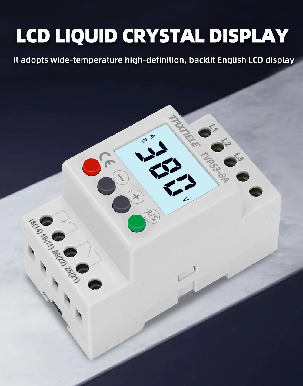 3 Phase 380VAC Adjustable Under Over Voltage Protector Voltage ...
