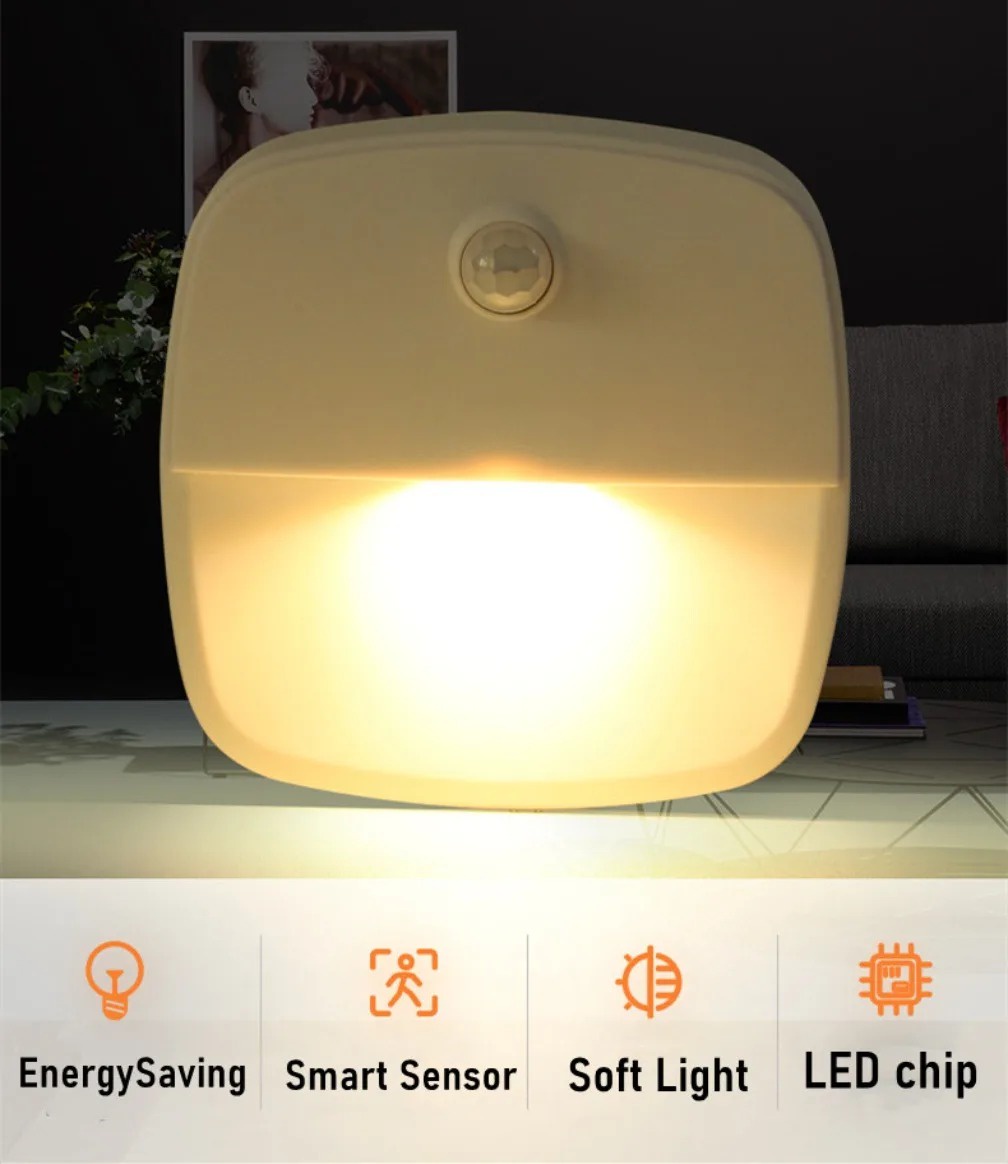 Motion Sensor Night Lights Wireless LED Night Lights AAA Battery ...