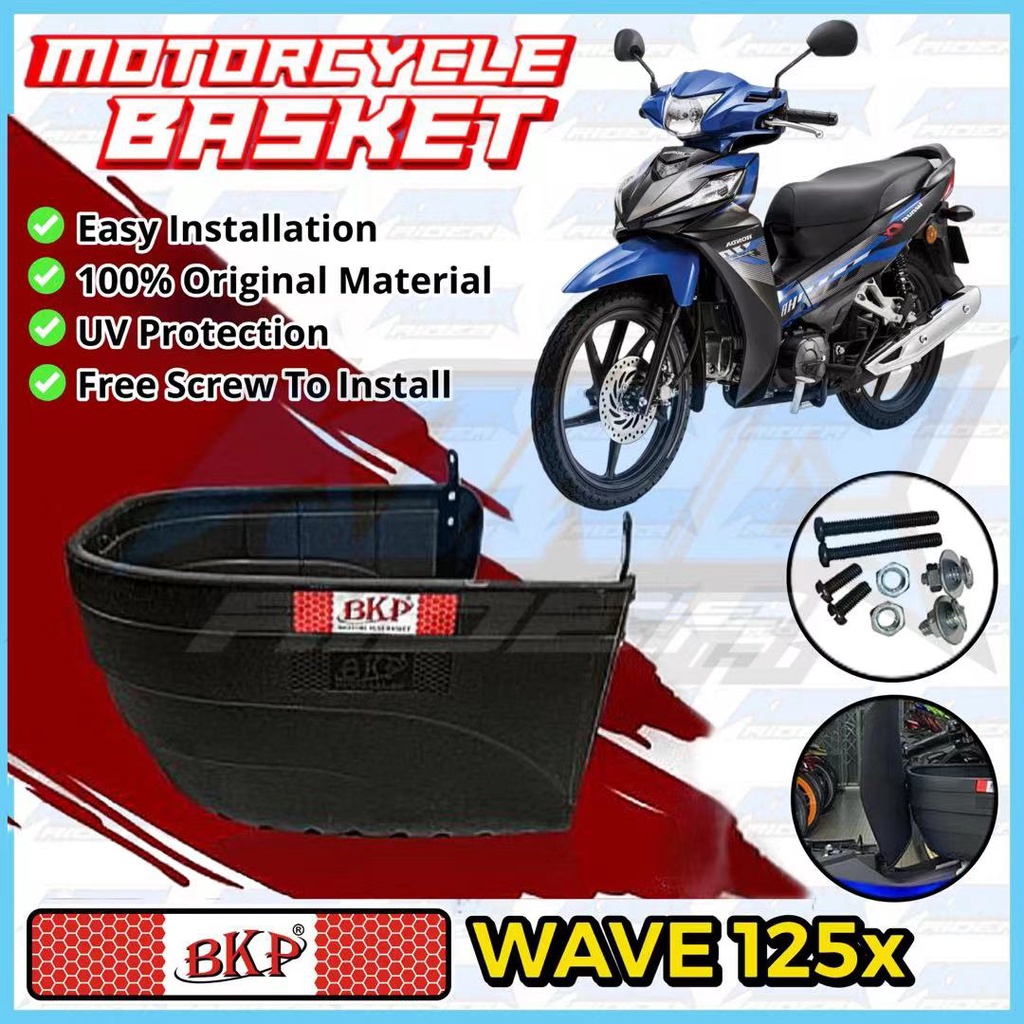 BKP Wave125X Motorcycle Basket Plastic Quality Honda Wave 125X Ultimo ...