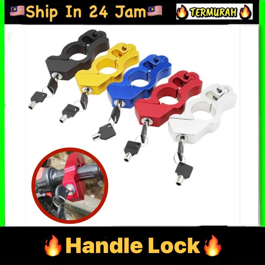 THROTTLE GRIP LOCK BRAKE CLUTCH LEVER LOCK UNIVERSAL MOTORCYCLE SAFETY ...