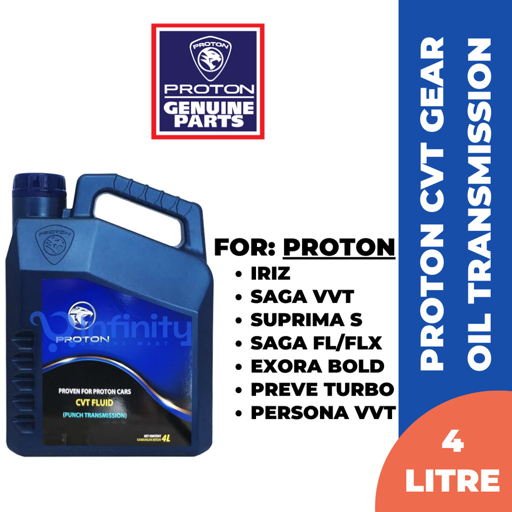 PROTON Cvt Transmission Gear Oil 4L For Saga Flx & Vvt/ Persona Vvt ...