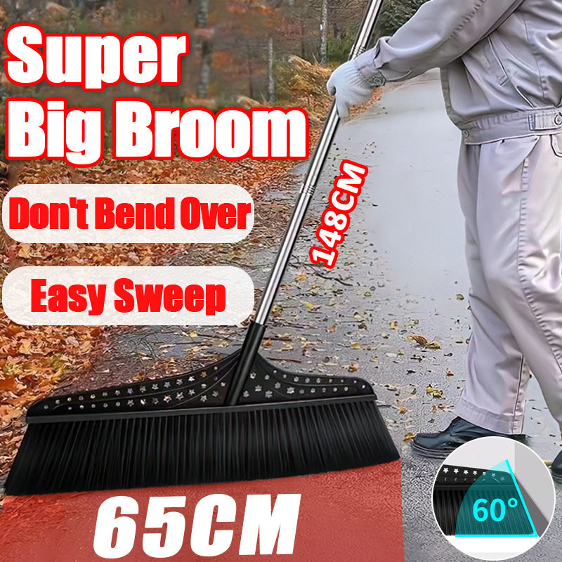 65CM Large Broom Dustpan Outdoor Broom Extra Duster Cleaning Tools ...