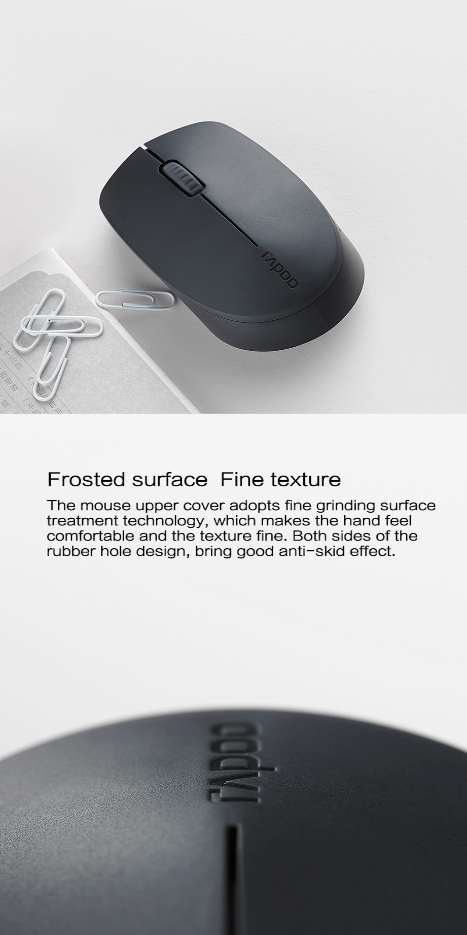Rapoo M100 Silent Wireless Mouse with Bluetooth 3.0/4.0 RF 2.4G Mute ...