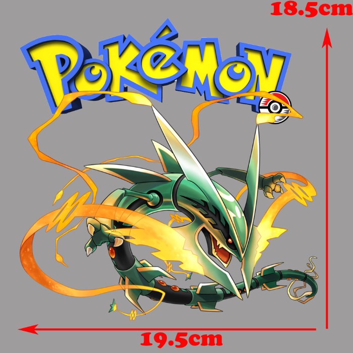 Pokemon Transfer Patches Bulbasaur Rayquaza Arceus Pikachu Ironing Clothing Patch Clothes Shirt ...