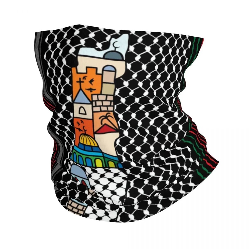 Palestinian Hatta Kufiya Folk Bandana Neck Gaiter Palestine Arabic ...